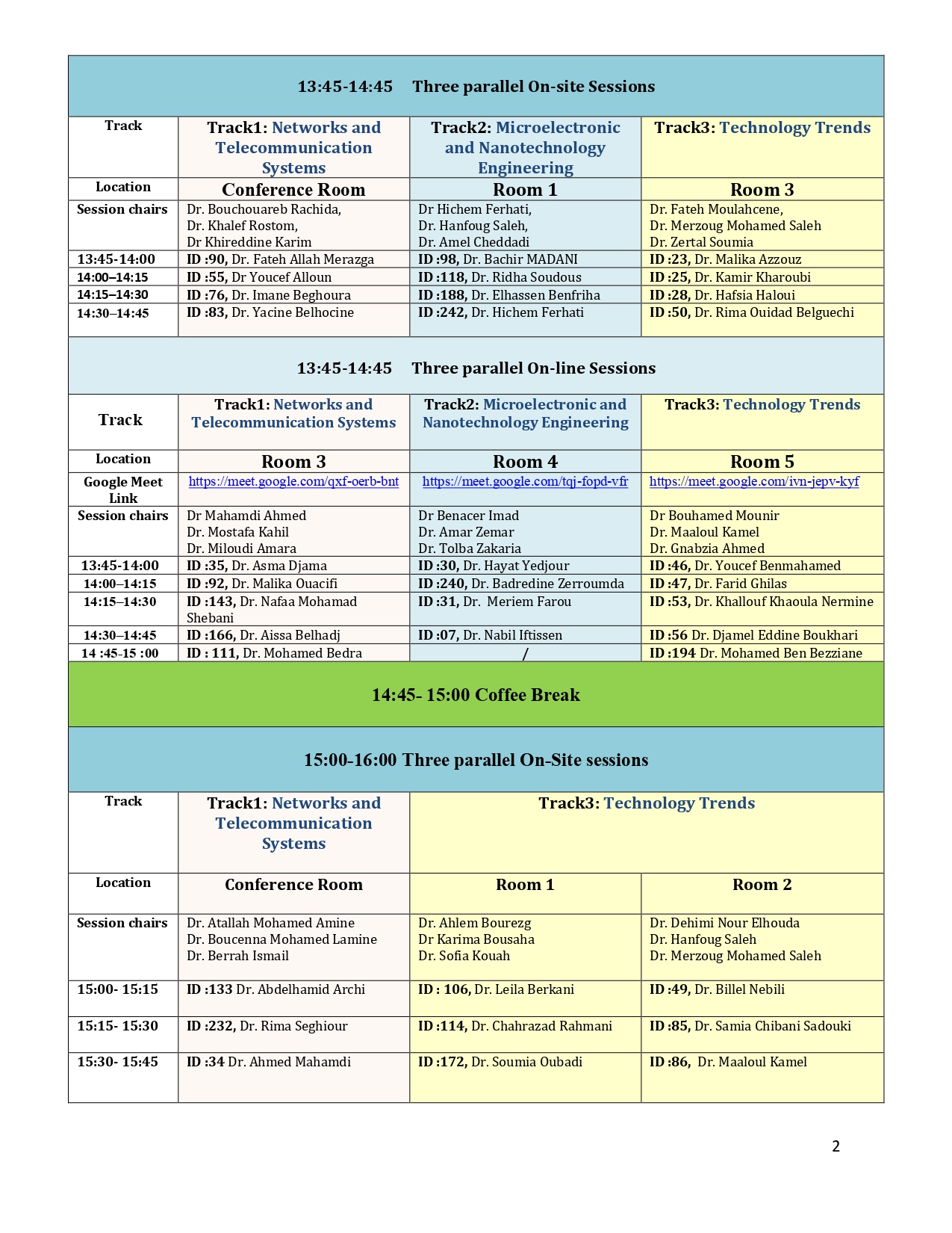 Program - IEEE ECTE’2024