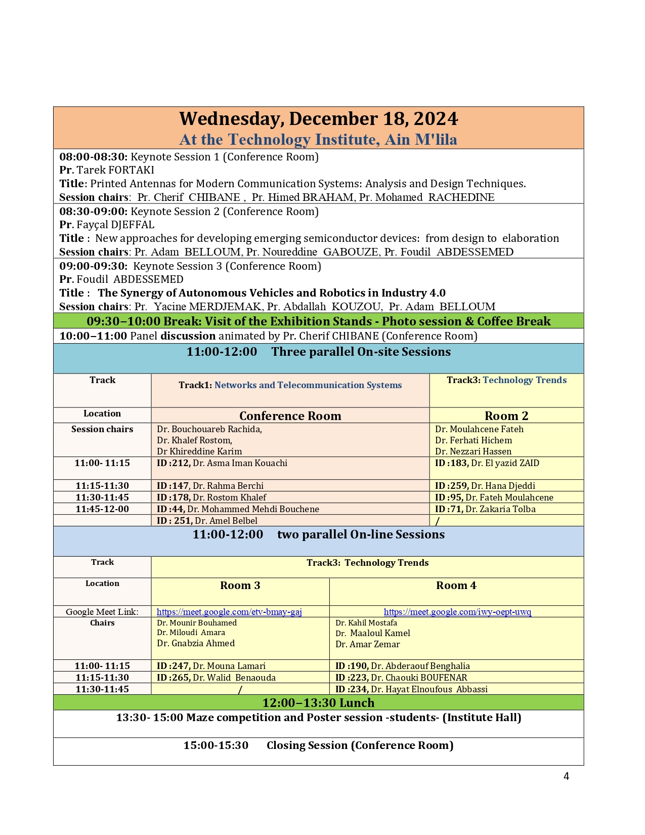 Program - IEEE ECTE’2024